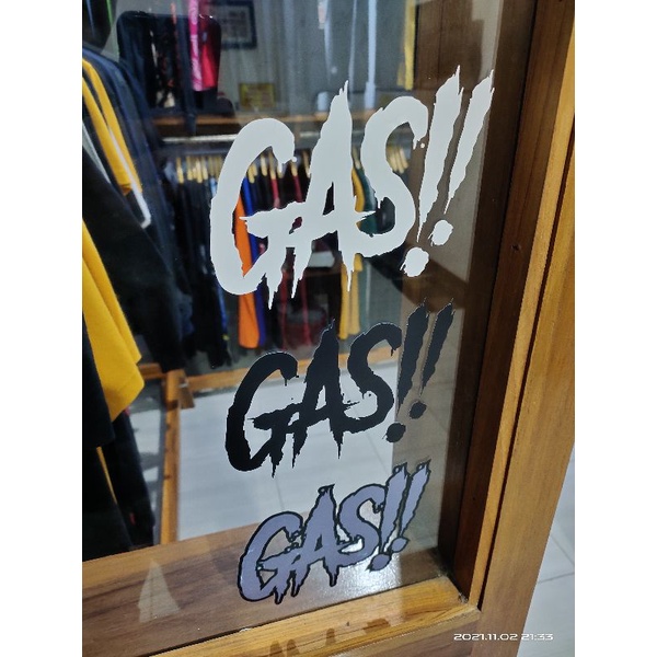 Jual stiker gas cutting putih hitam dan abu2 | Shopee Indonesia