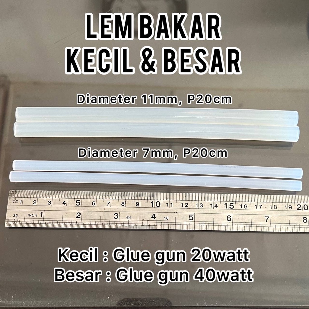Jual Lem Bakar Lilin Kecil 7mm dan Besar 11mm Panjang 27 20 cm / Isi ...