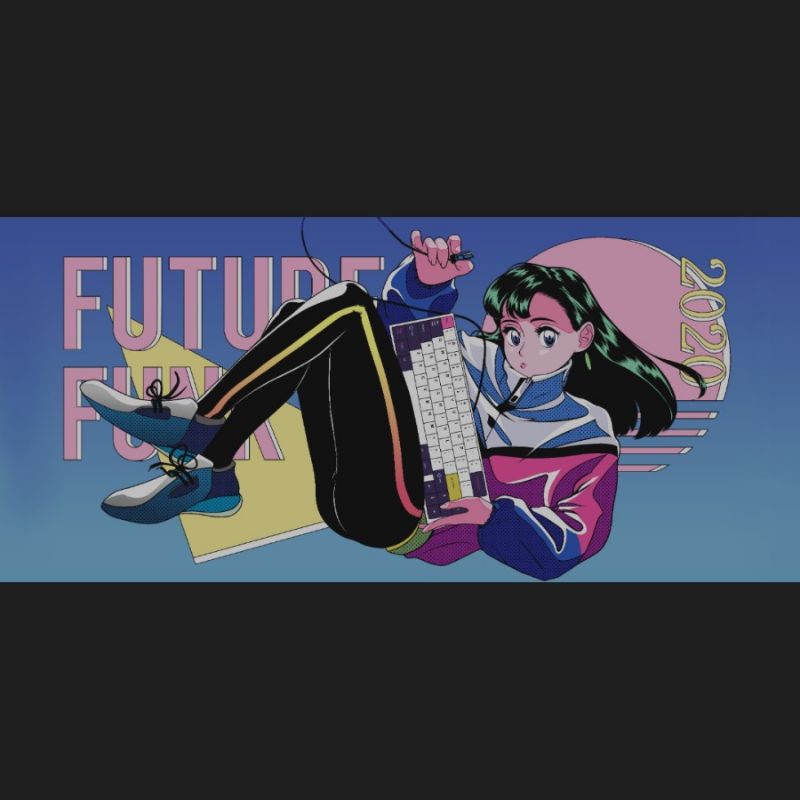 Jual Deskmat FUTURE FUNK | GMK Dracula Colorway vaporwave themed 8008 ...