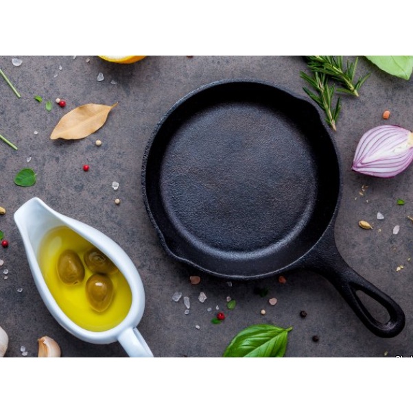 Jual Cast Iron Skillet Pan/Panci Besi Cor/Panci Besi 20cm | Shopee ...