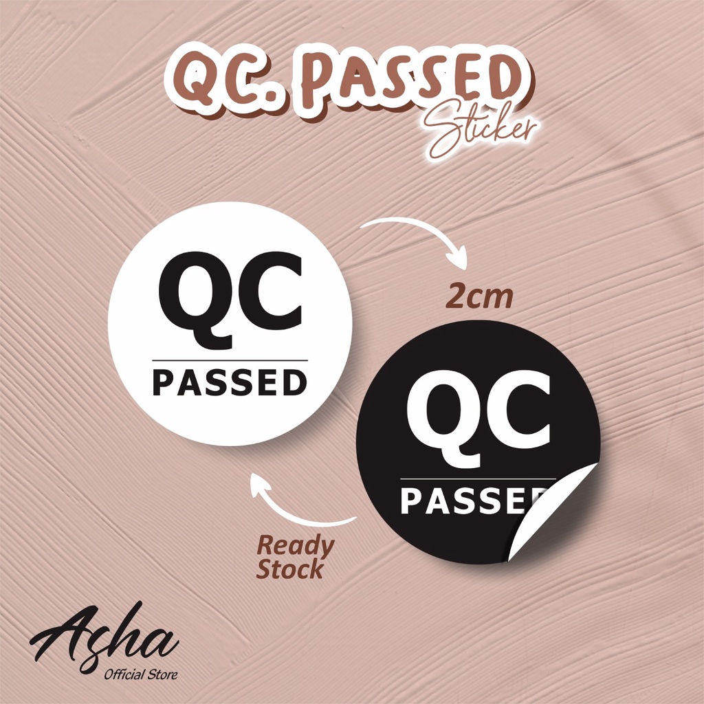 Jual STIKER LABEL QC PASS BONTAK CHROMO READY STOK ECER | Shopee Indonesia