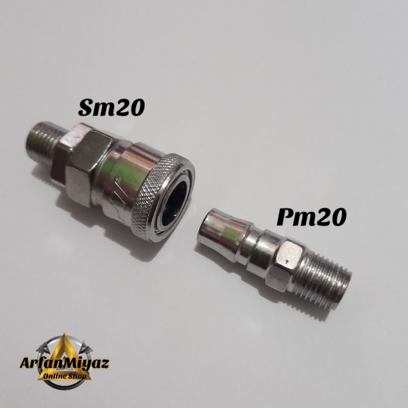 Jual Quick Coupler Coupling 1/4 Harga Satu Set Male Dan Female / Untuk ...