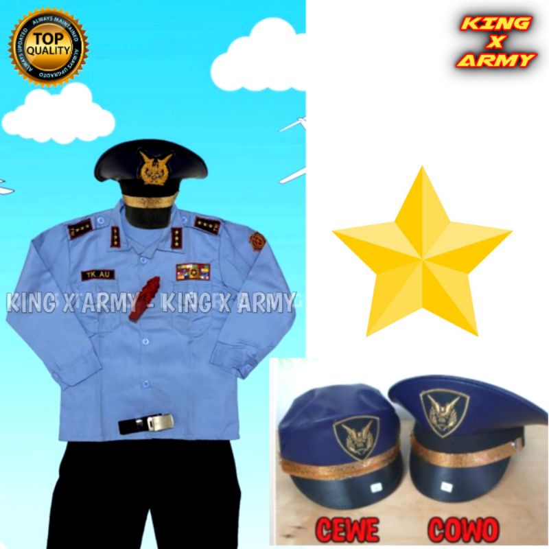Jual Ready Baju Profesi TNI AU Anak / KOSTUM ANAK TNI ANGKATAN UDARA CILIK / BAJU KARNAVAL ANAK ...