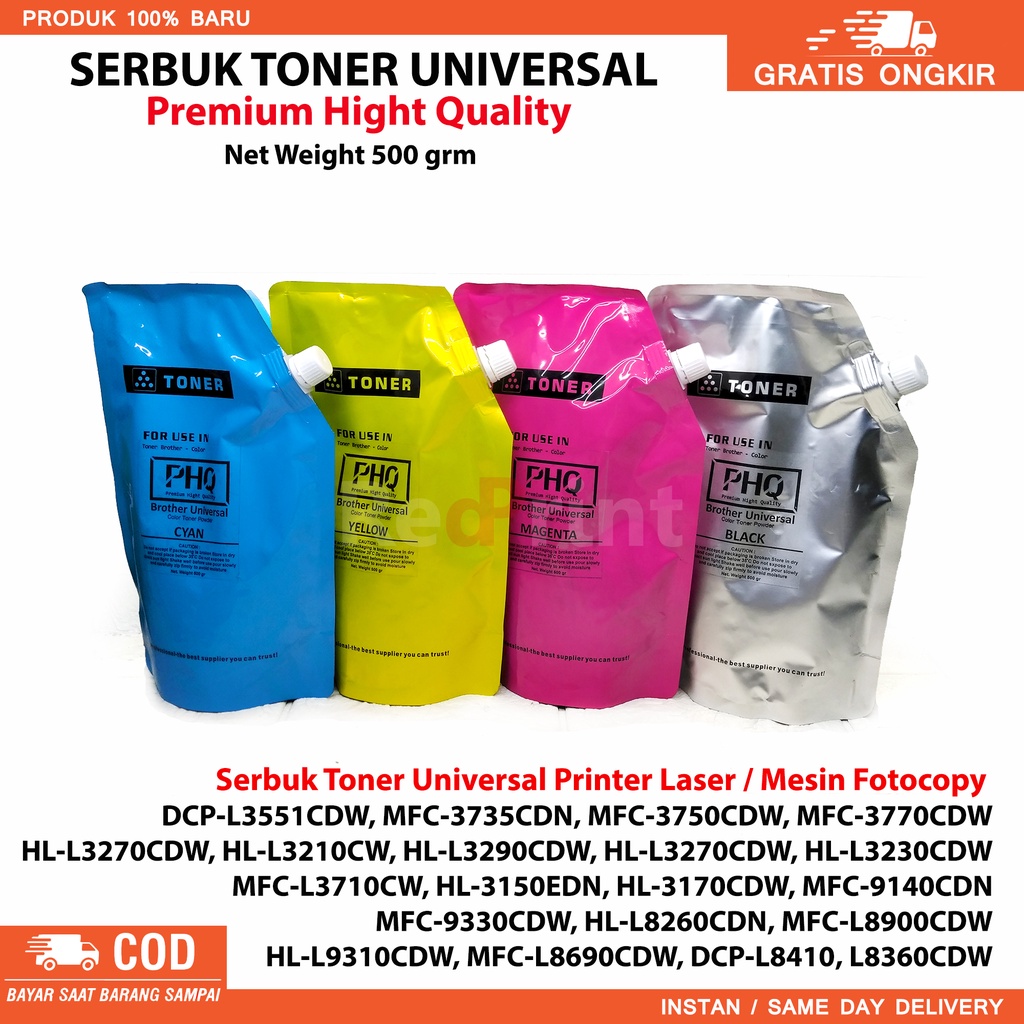 Jual SERBUK TONER LASER PRINTER / MESIN FOTO COPY UNIVERSAL DCP ...
