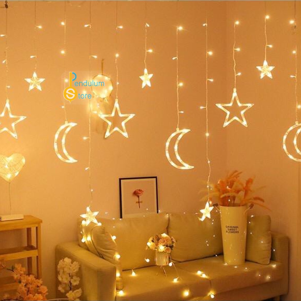 Jual Lampu Natal Decorative Star, Star Moon and Love LED Warm White ...