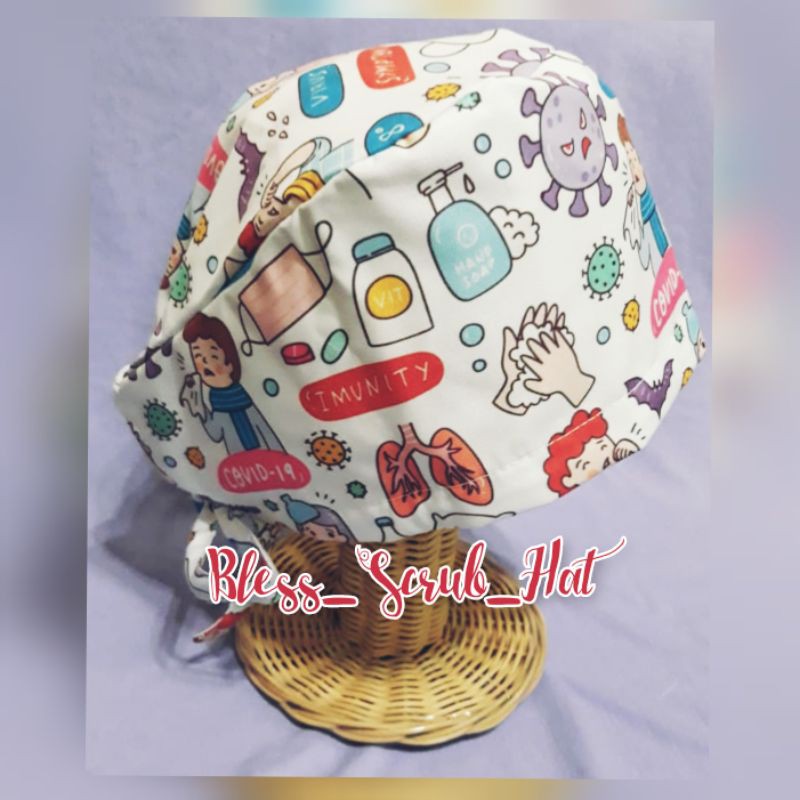 Jual Topi Bedah / Nurse Cap/ Sugical cap/Corona/Dokter | Shopee Indonesia