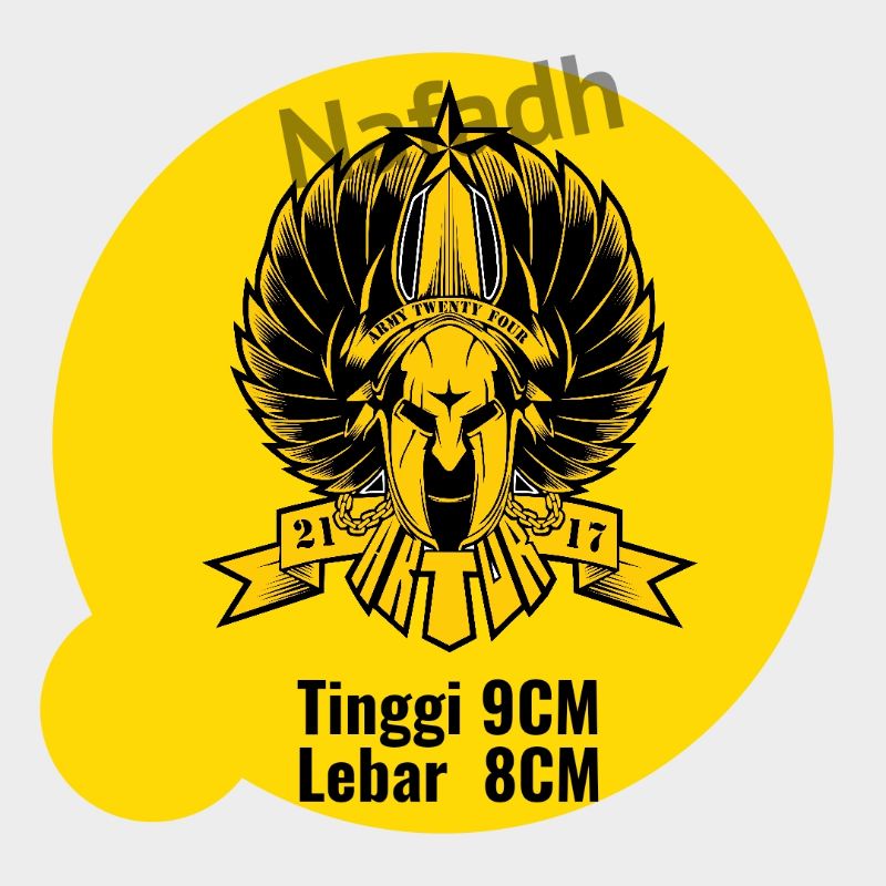 Jual Artur,stiker ARTUR,Stiker tentara angkatan 24,Stiker TNI AD ...
