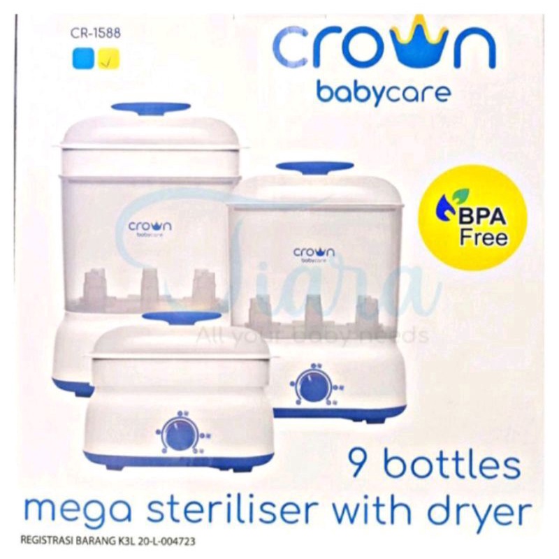 Jual Crown 9 Bottle Mega Sterilizer with Dryer (CR1588) | Shopee Indonesia