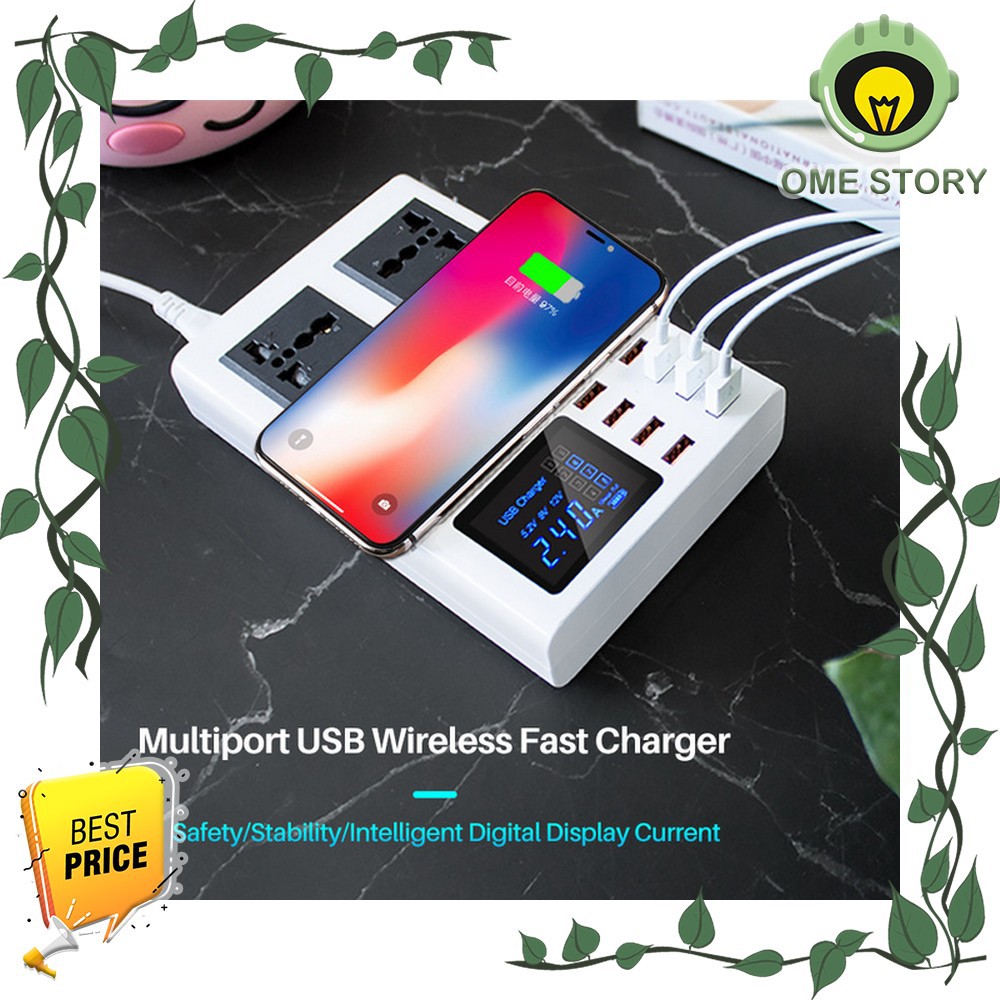 Jual 8 Port USB 3.0 Adaptor Fast Charging TRIPLEDI Wireless Charger ...