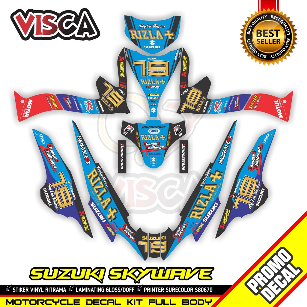 Jual Decal Skywave 125 Full Body Stiker Skywave 125 Full Body Striping ...