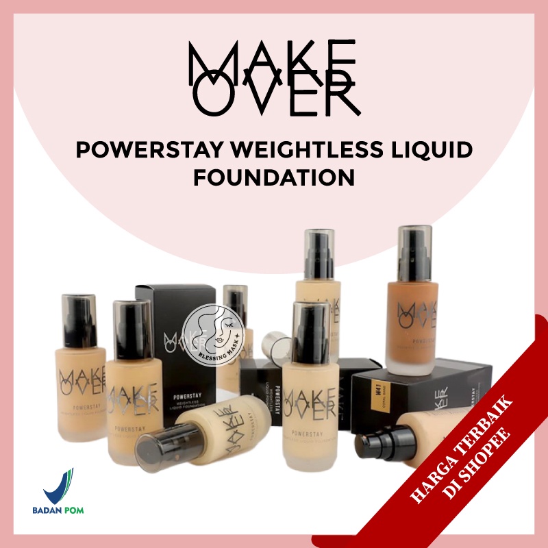 Jual MAKE OVER Powerstay Weightless Liquid Foundation 33mL - Matte ...