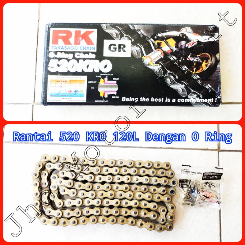 Jual Rantai RK 520 KRO 120L Dengan O Ring Gold | Shopee Indonesia