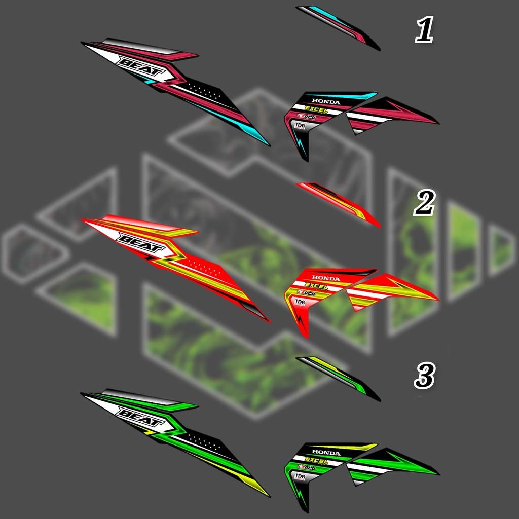 Jual List Stiker Striping Honda Beat ESP/Street/Sporty Semifull /Stiker ...