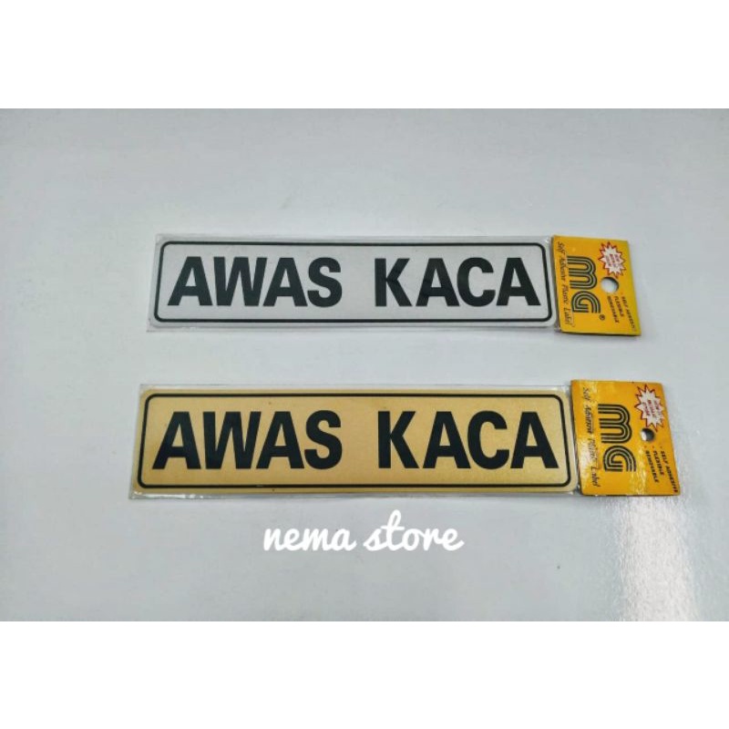 Jual GM STIKER AWAS KACA/STICKER AWAS KACA | Shopee Indonesia