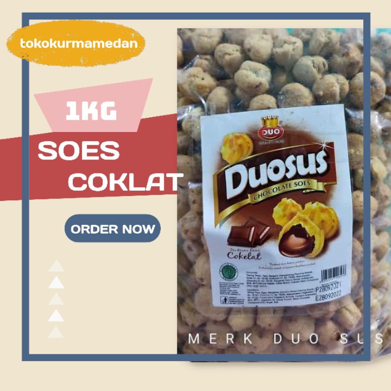 Jual [1KG] KUE SUS DUO CHOCO SOES COKLAT EXP 2026 SOES SUS KERING ...