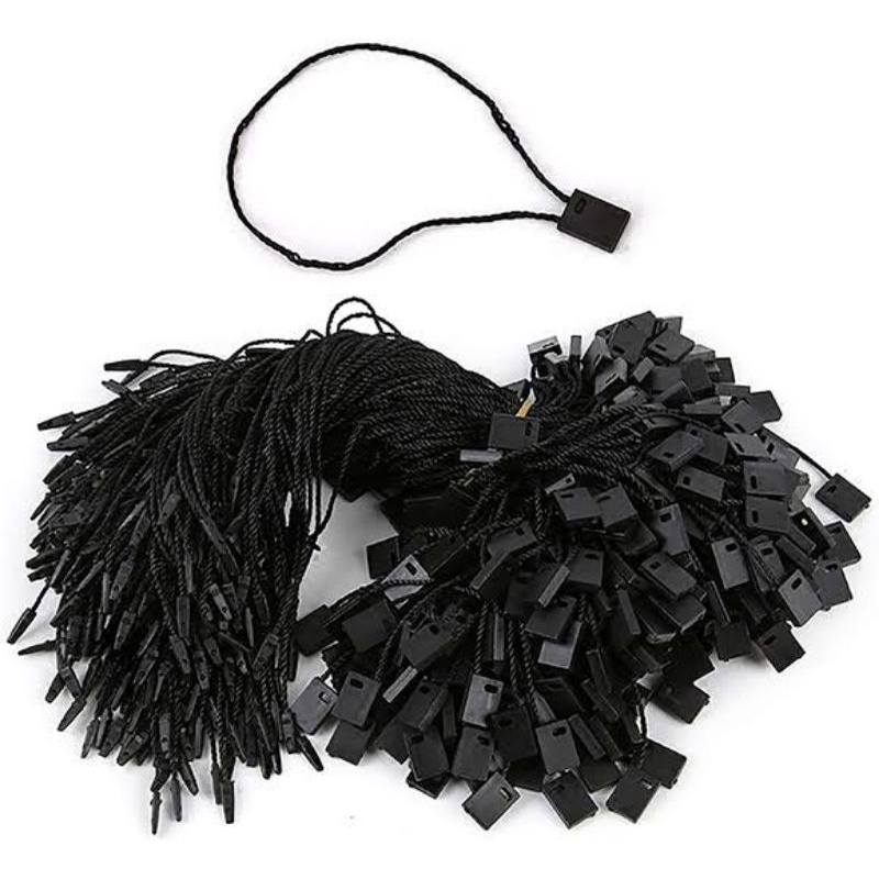 Jual tali nylon label baju isi 100 / string pin nilon / tali gantungan ...