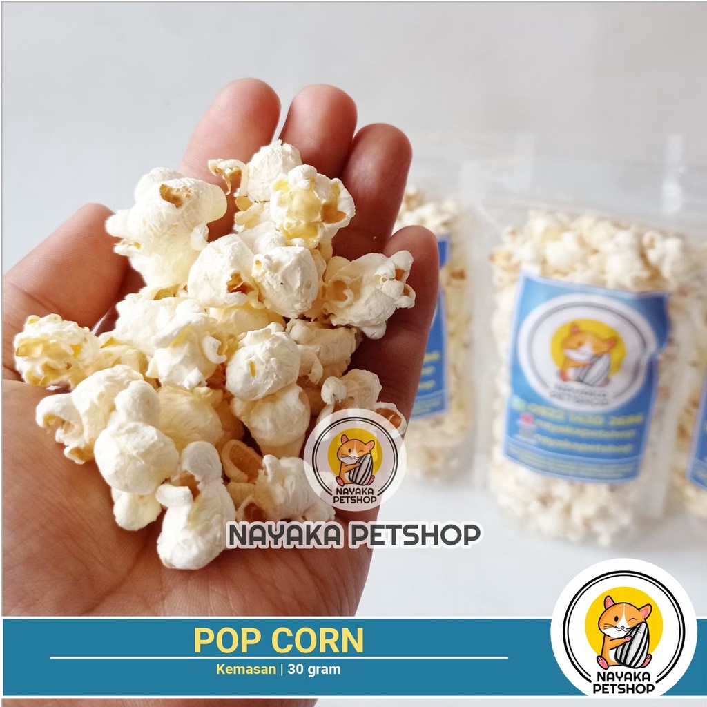 Jual Popcorn Hamster 30 gr Pakan Makanan Snack Cemilan Jagung Berondong ...