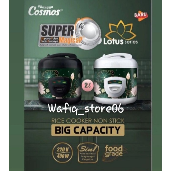 Jual RICE COOKER COSMOS CRJ 8228 B/ 8228 W / penanak nasi / Magic COM ...