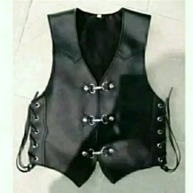 Jual Jaket rompi kulit sintets turing | Shopee Indonesia