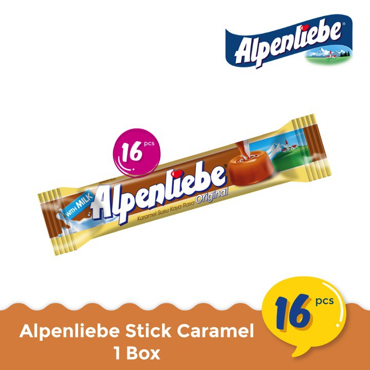 Jual Alpenliebe Permen Stick Caramel 16 pcs | Shopee Indonesia