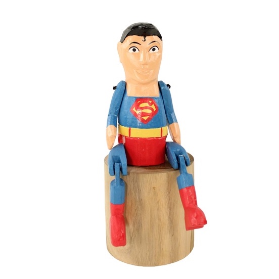 Jual Boneka Kayu Superhero Superman Action Figure | Shopee Indonesia
