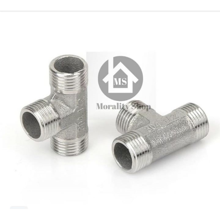 Jual Nepel Tee Stainless 304 Male TS11- Nepel Kran T fitting pipa ...