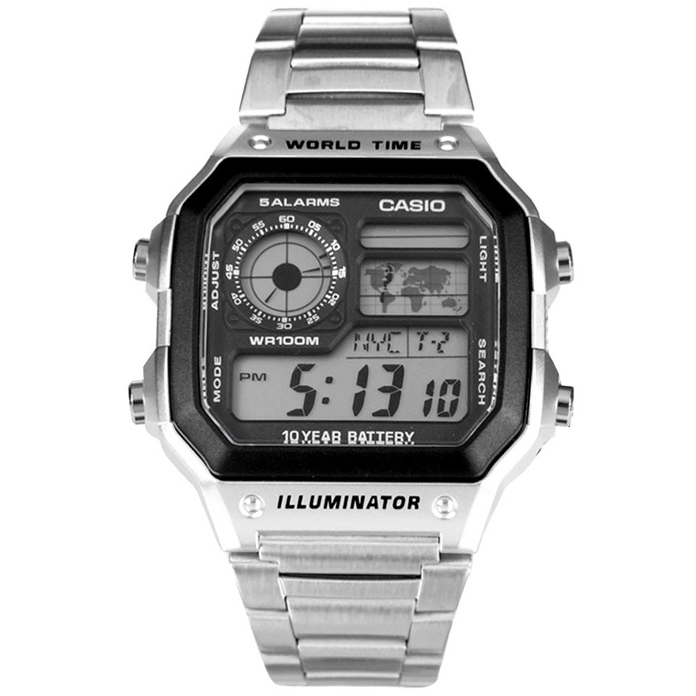 Jual Jam Tangan Pria CASIO General AE 1200WHD 1AVDF Stainless Digital Original | Shopee Indonesia
