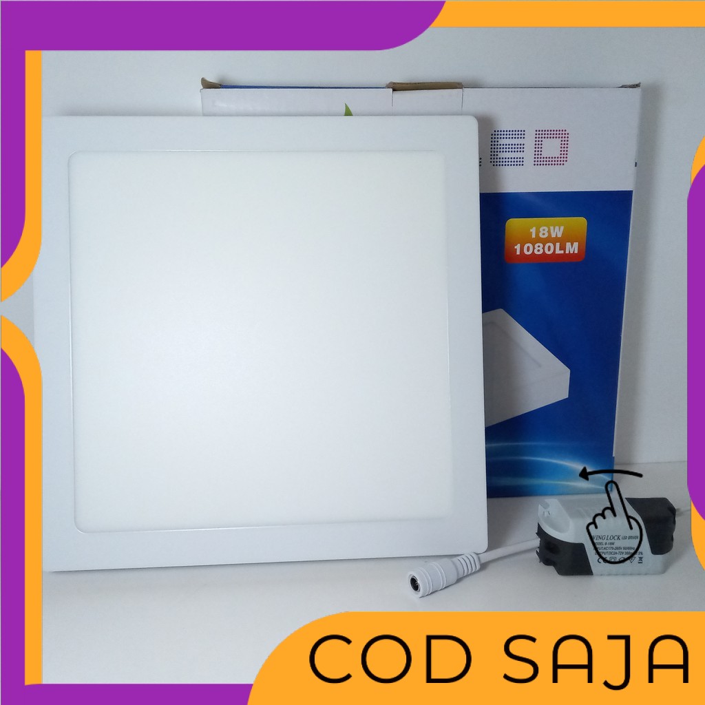 Jual ALAT MURAH LAMPU DOWNLIGHT LED 18 WATT PUTIH OB LAMPU PANEL LED ...