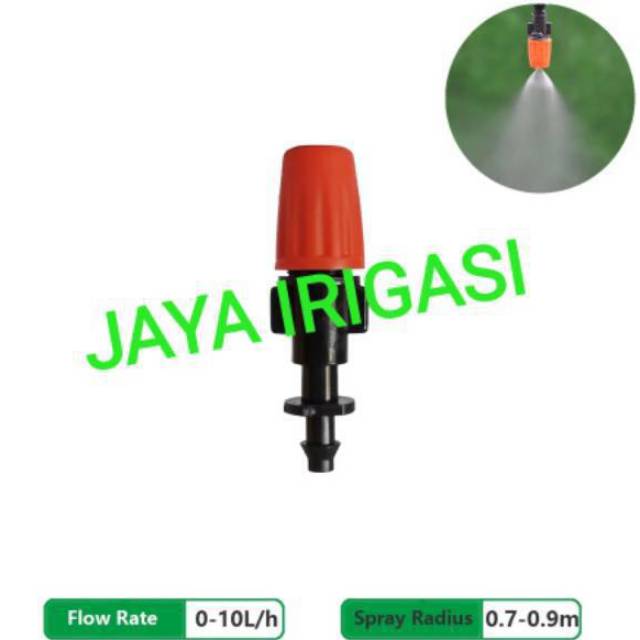 Jual SPRAYER ORANGE SPRAY NOZZLE + NEPEL JOINER 7MM KE SELANG PE 7MM ...