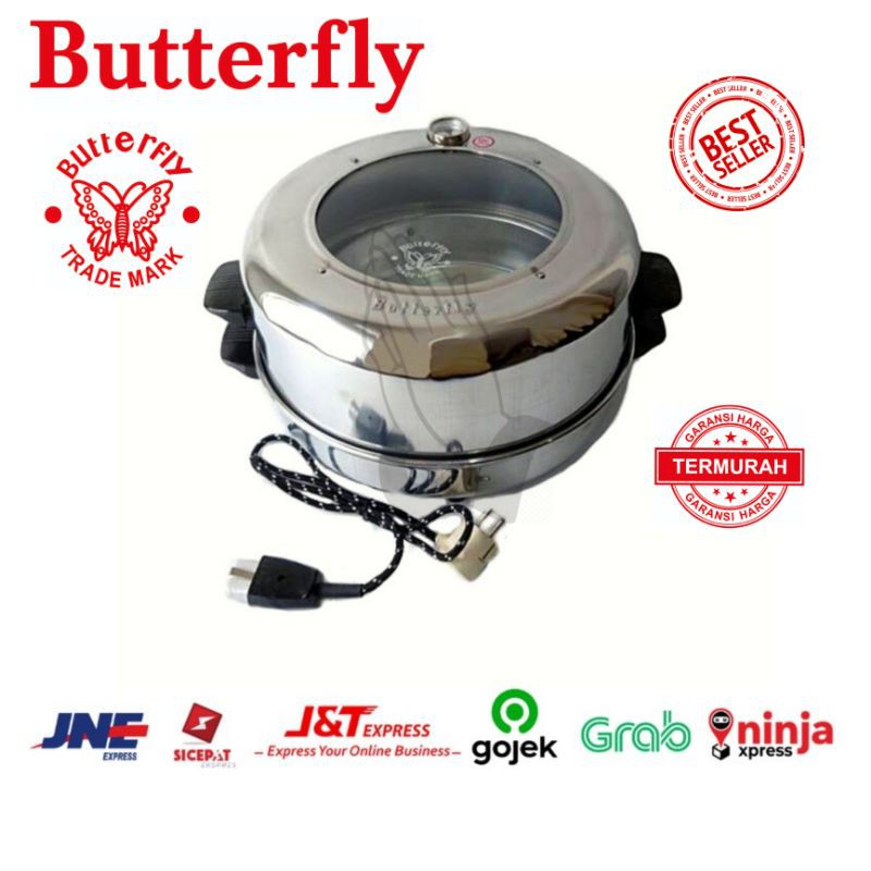 Jual Oven Listrik Bulat Butterfly 800 W Alumunium Premium Baking Pan ...