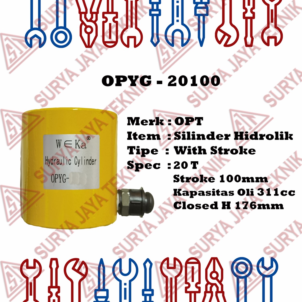 Jual WEKA Silinder Hidrolik 20 Ton 100mm/ Hydraulic Cylinder | Shopee Indonesia