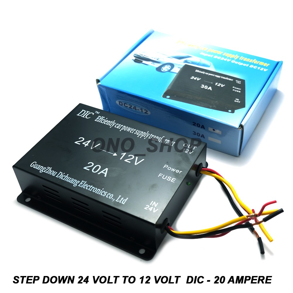 Jual Step Down 24 Volt to 12 Volt DIC - 20 Ampere | Shopee Indonesia