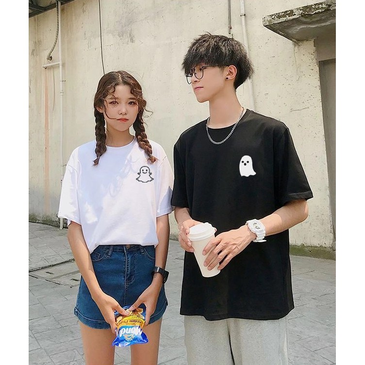 Jual harga satuan | kaos couple GHOST cowo cewe gambar emot hantu lucu ...