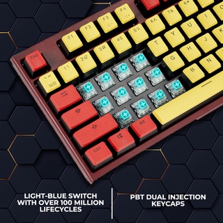 Jual HYEKU X3 Gaming Mechanical Wired/Wireless TKL Keyboard 87 Keys PBT ...