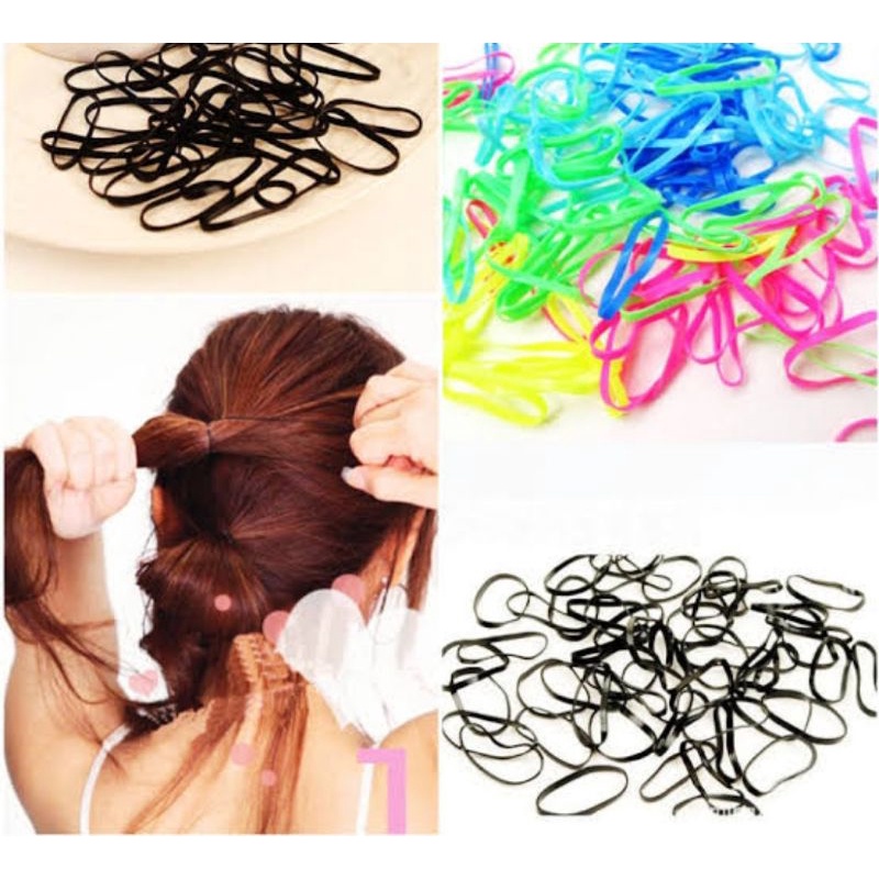 Jual 1000pc KARET JEPANG IKAT RAMBUT KARET ISI BANYAK -+1000an karet ...