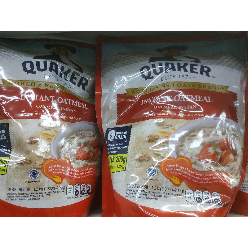 Jual QUAKER instant oatmeal 1.2kg | Shopee Indonesia