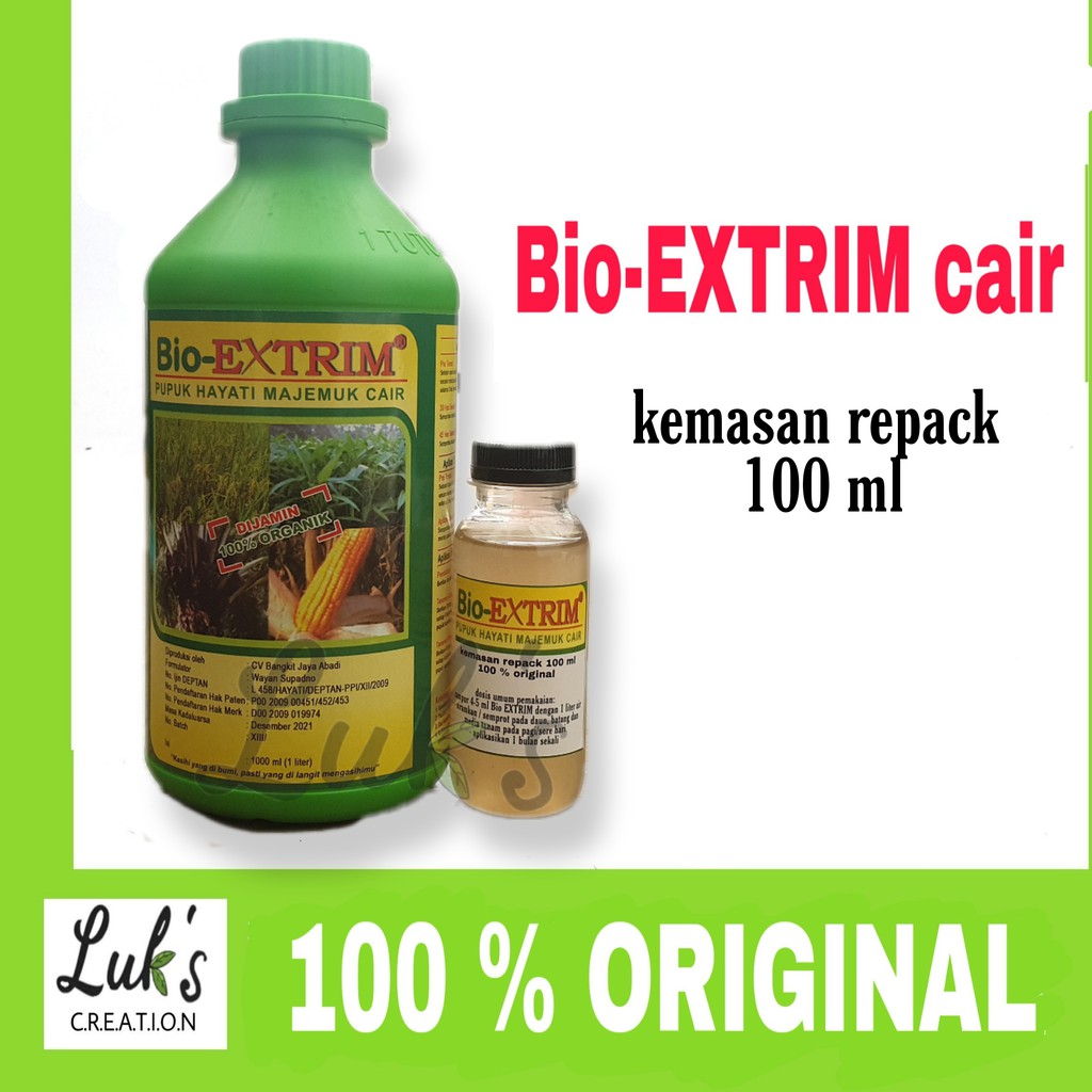 Jual Bio EXTRIM cair 100 pupuk cair organik penyubur tanaman dan tanah ...