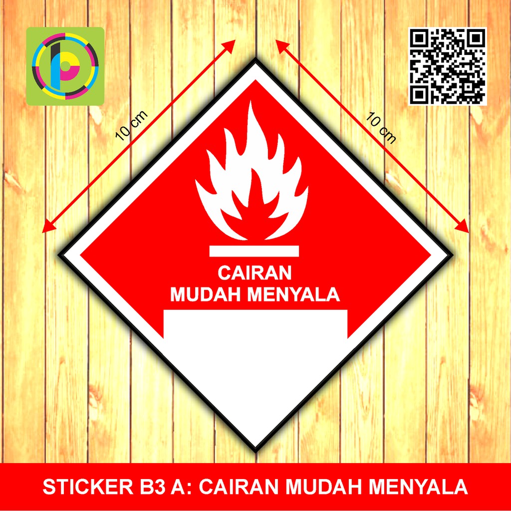 Jual Sticker Limbah B3 - Cairan Mudah Menyala [size 10 cm] | Shopee ...