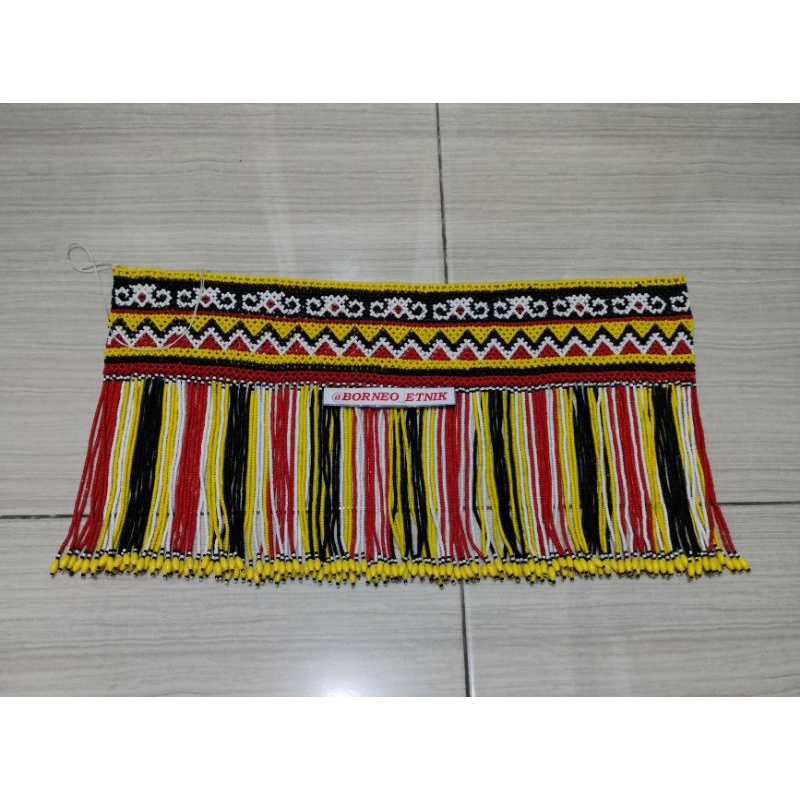 Jual (Dewasa) Ikat pinggang/ pendeng manik dayak hiasan dada manik ...