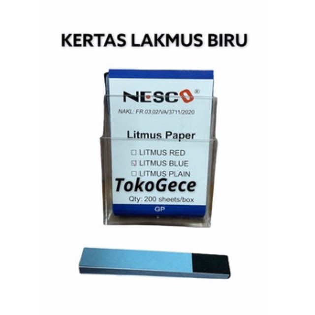 Jual kertas lakmus biru nesco / kertas lakmus biru / lakmus | Shopee ...