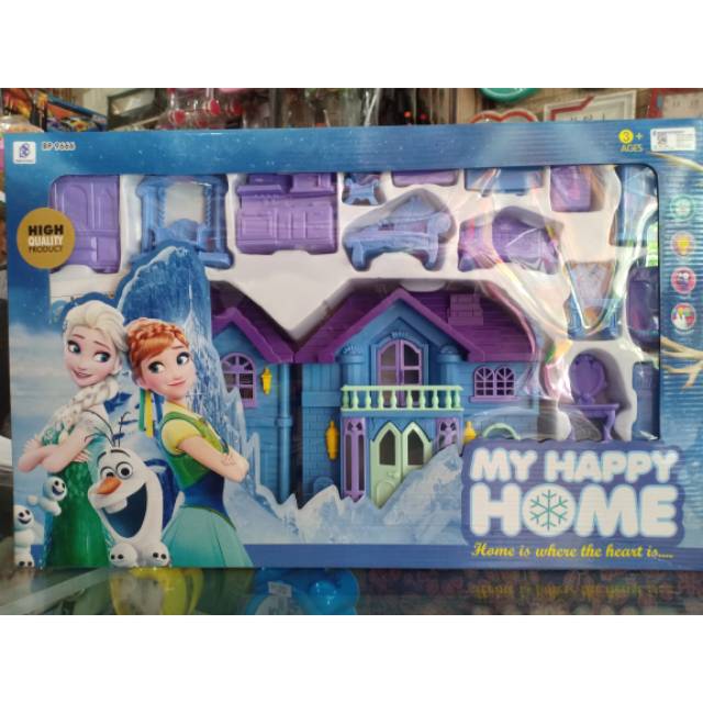 Jual MAINAN ANAK PEREMPUAN RUMAH FROZZEN ELSA MY HAPPY HOME / MAINAN ...
