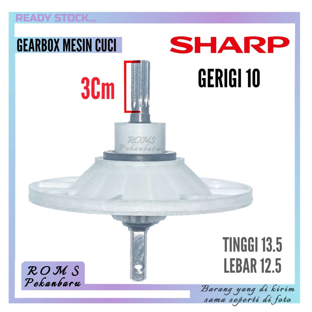Jual GEARBOX MESIN CUCI SHARP GERIGI 10-GEAR BOX SHARP KECIL GIGI 10 ...