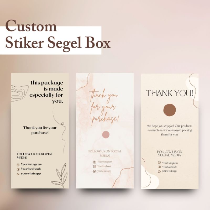 Jual Stiker Segel Box Packaging, Custom Stiker Segel Box | Shopee Indonesia