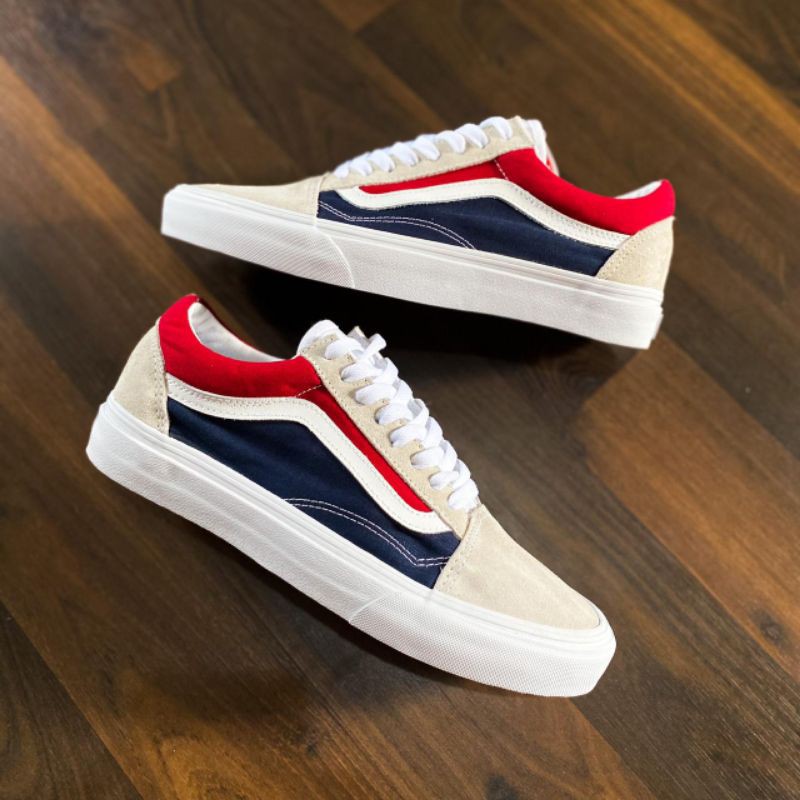 Jual VANS OLD SKOOL RETRO RED/WHITE/BLUE (pepsi) | Shopee Indonesia