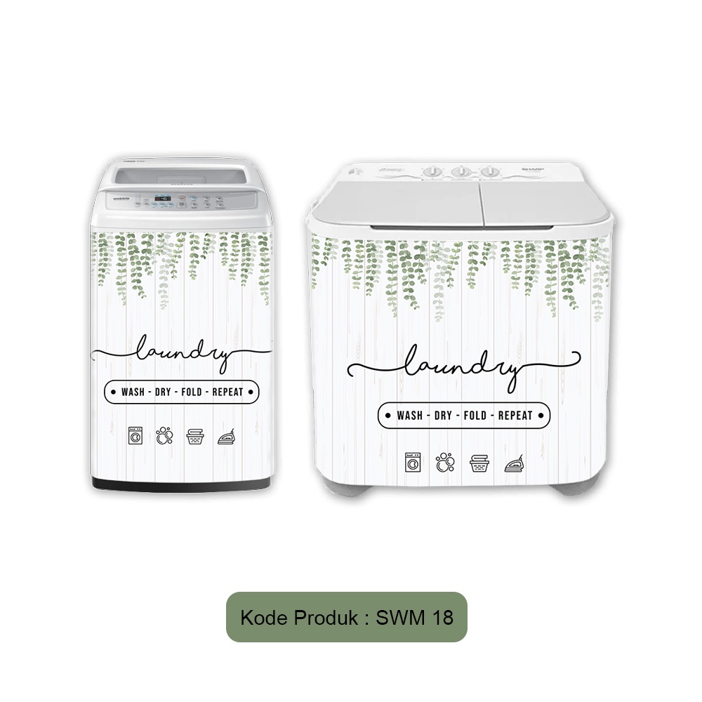 Jual Stiker Sticker Mesin Cuci 1 dan 2 Tabung Motif Minimalis Motif ...