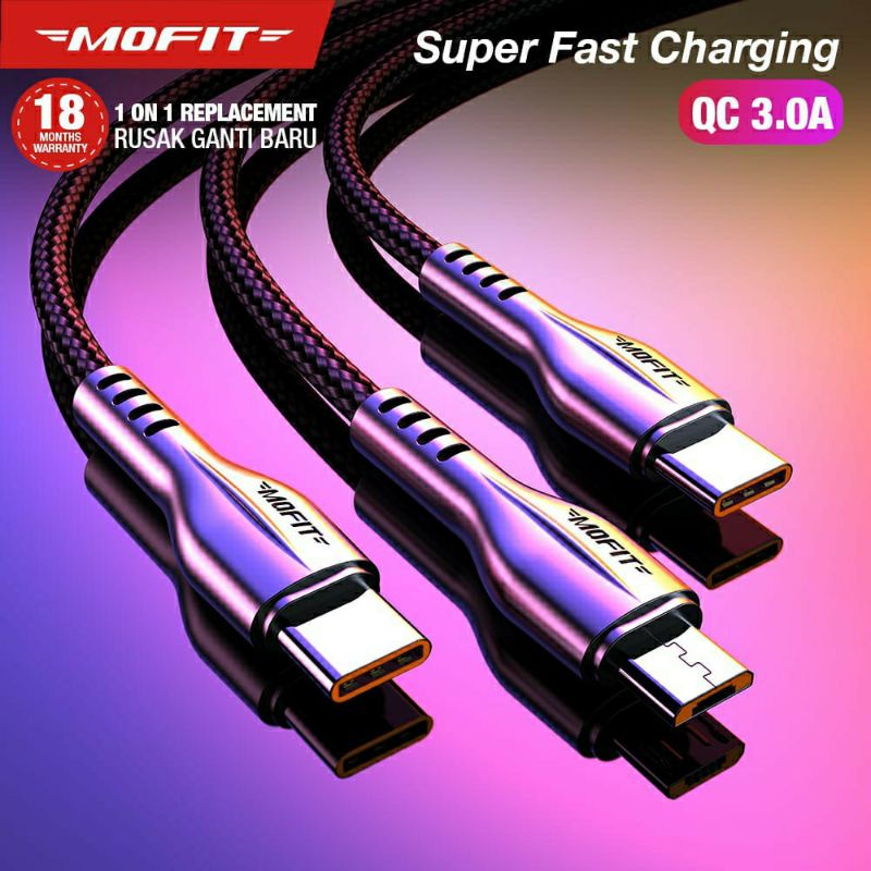 Jual MOFIT kabel data M180 fast charging type C dan micro serta ... Jual MOFIT kabel data M180 fast charging type C dan micro serta ...
