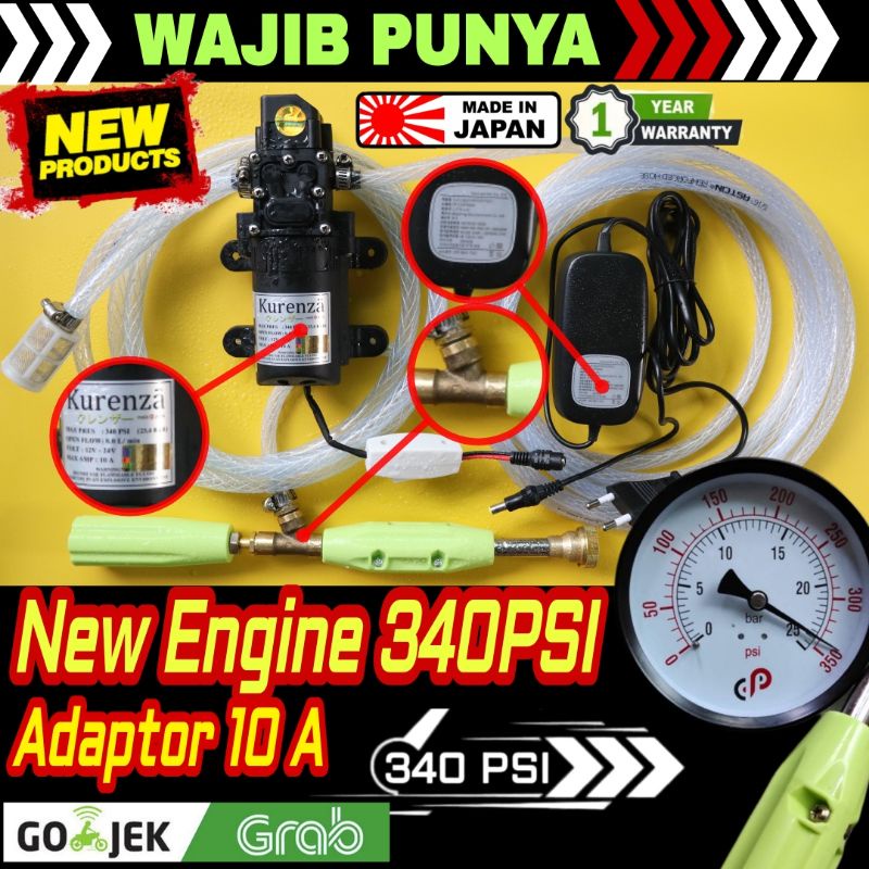 Jual 🟠🇯🇵 New Engine MaxPower 340psi Adaptor 10A Jet Cleaner Tekanan Tinggi Alat Cuci Motor Mobil ...