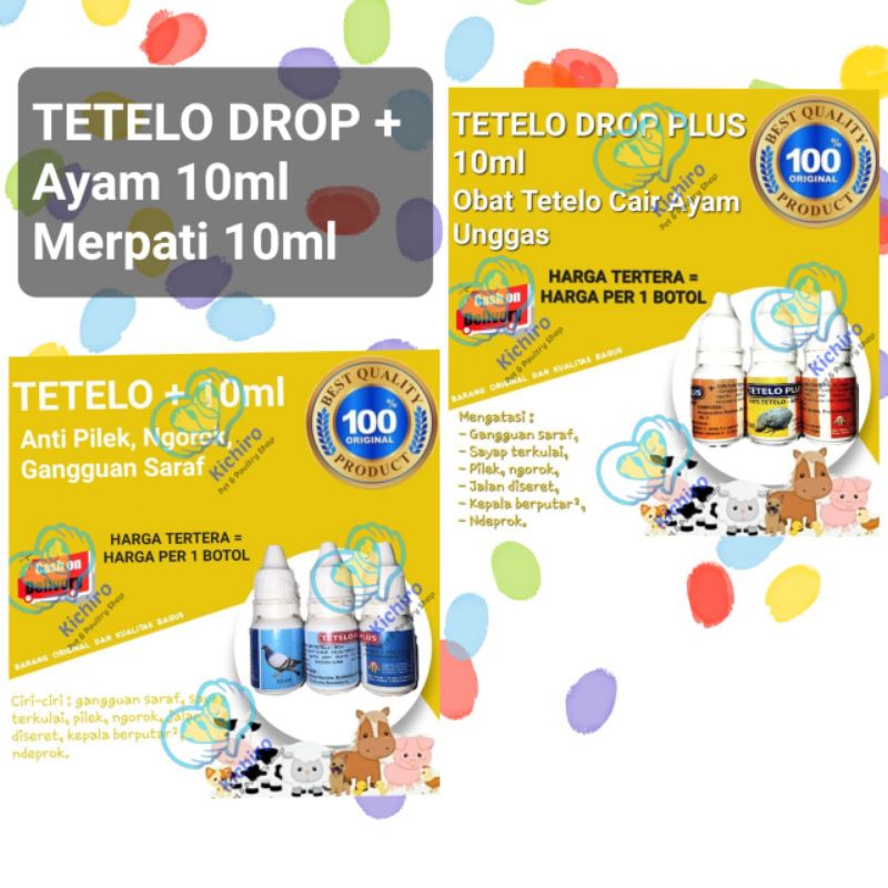 Jual Tetelo Drop Plus Ayam / Tetelo Plus Merpati @ isi 10 ml Tamasindo Obat Tetelo Cair Untuk ...