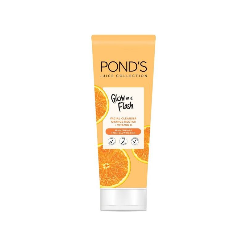Jual Ponds Glow in a Flash Orange Nectar Facial Cleanser 90g | Shopee ...