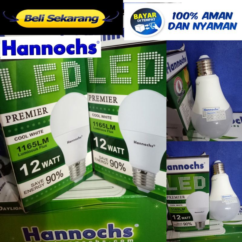 Jual Lampu LED Hannochs 12 Watt PRIMER CAHAYA PUTIHLampu LED / Bohlam ...